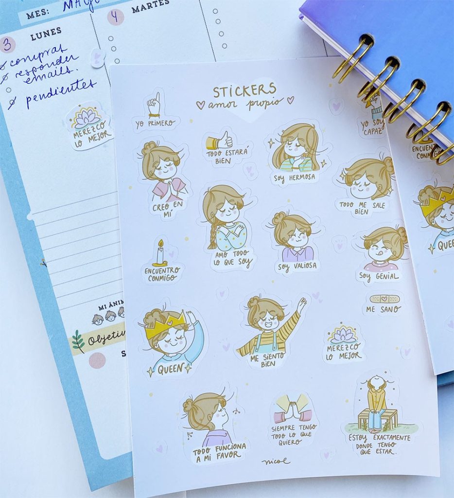 Stickers amor propio - La Vida de Nicol